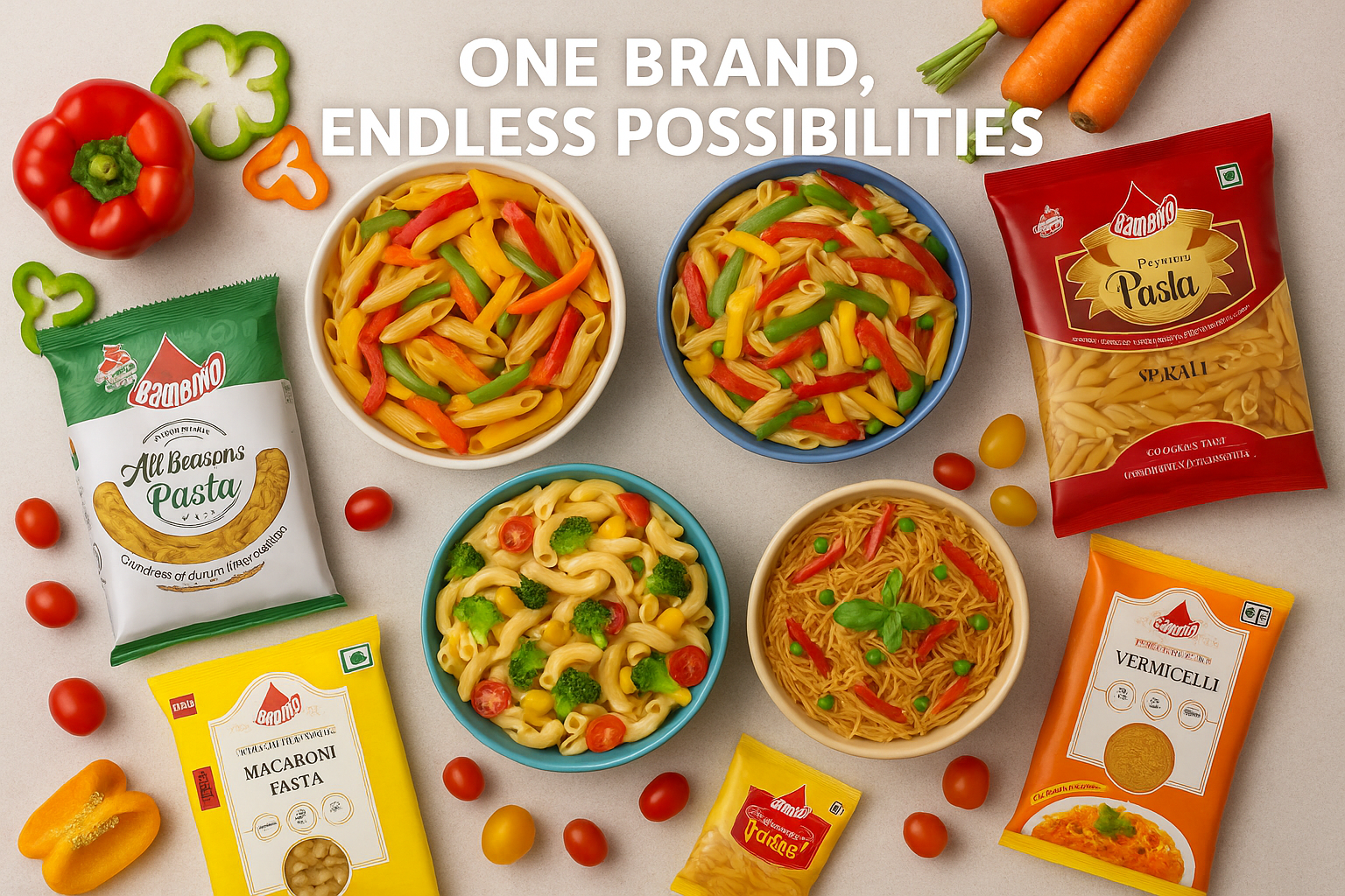 Bambino Pasta Range: One Brand, Endless Recipe Possibilities