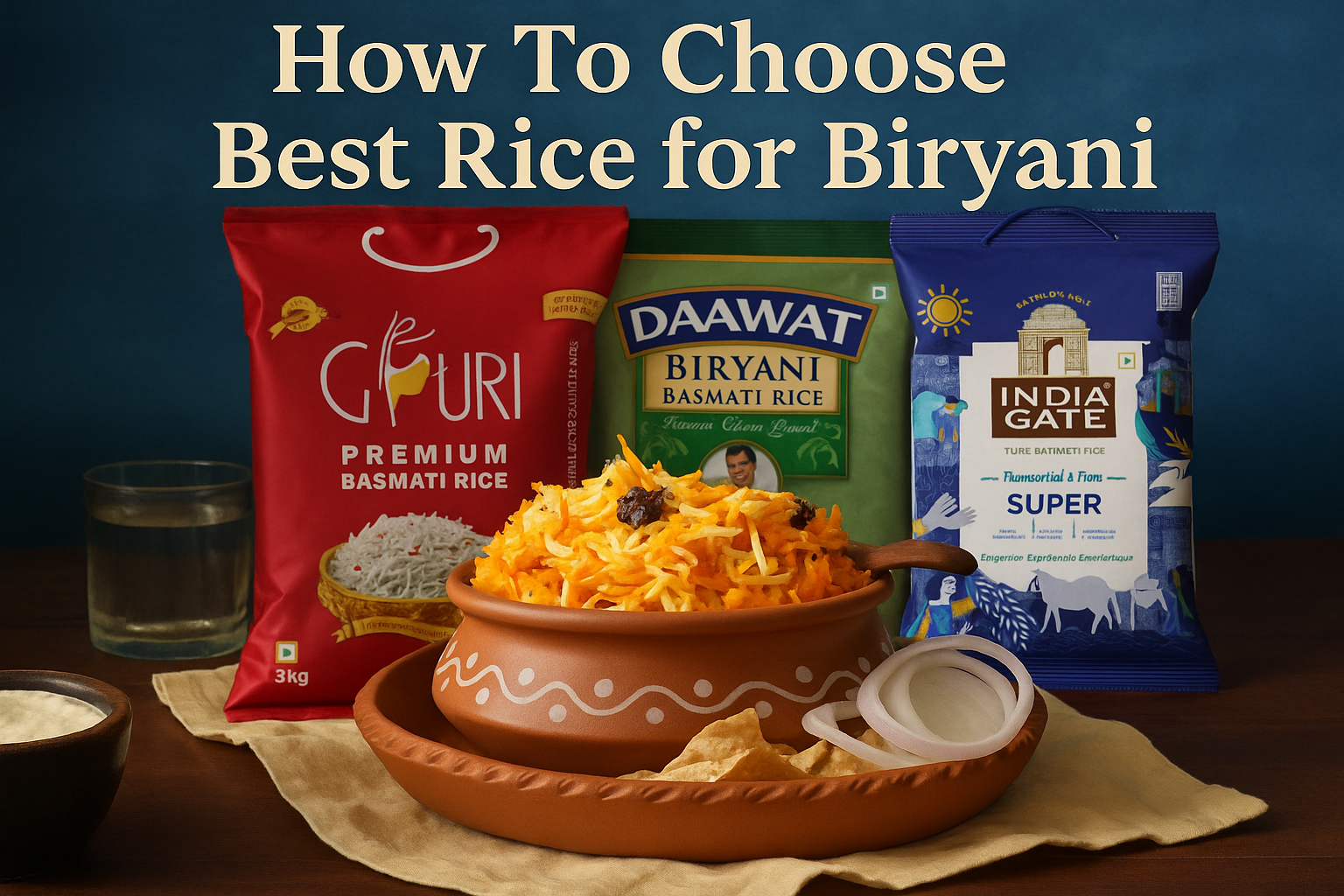 Best Rice for Biryani: Featuring India Gate, Daawat, & Gori Rice