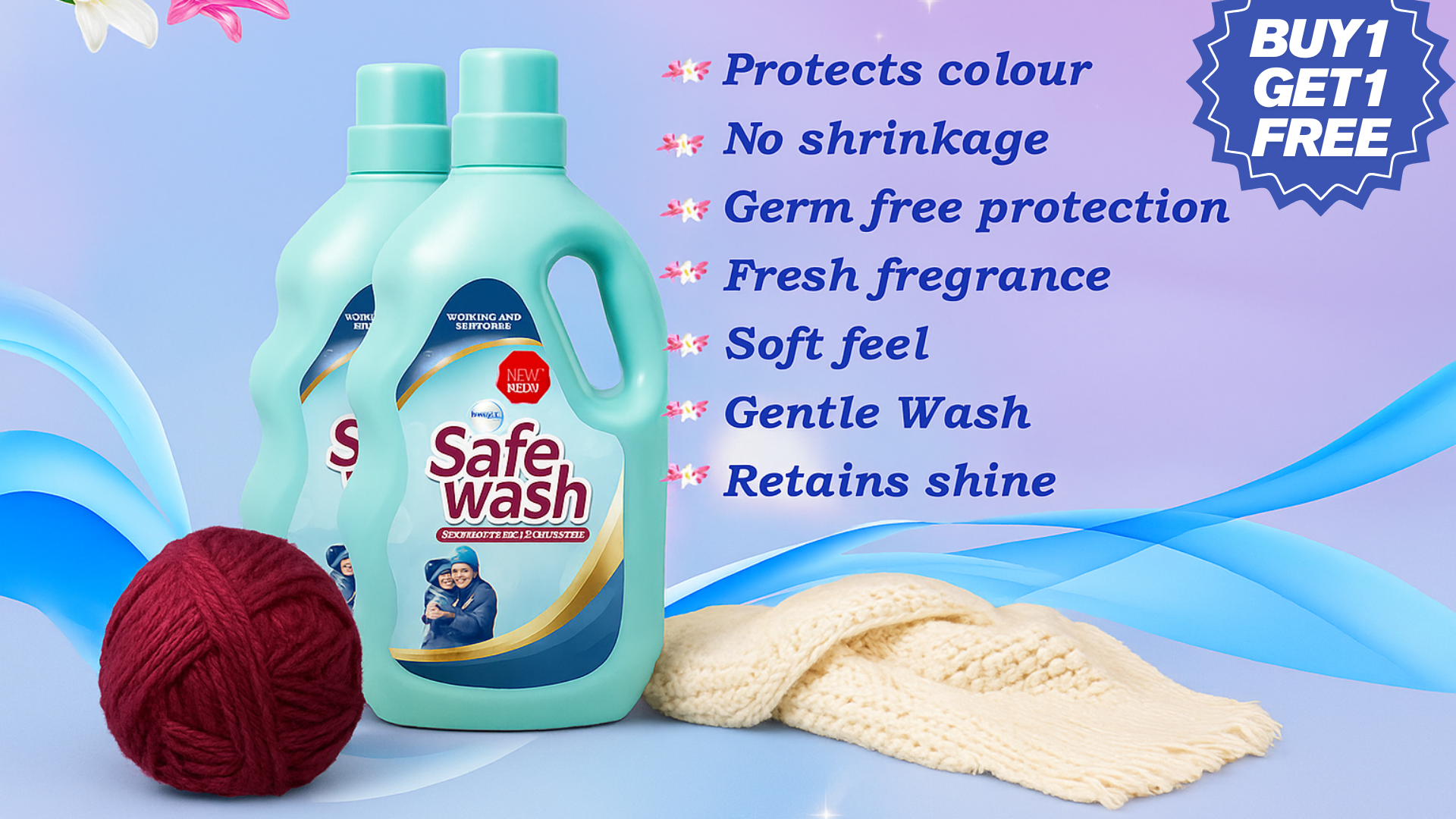 Safe Wash Liquid Detergent: Buy 1 Get 1 Free in Delhi NCR